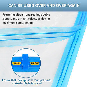 HOTBAG Large Vacuum Storage Bags with Electric Pump 10 Pack (5 Jumbo/5 Large) Vacuum Seal Bags for Clothing Compression Space Saver for Comforters,Blankets - Travel Essentials