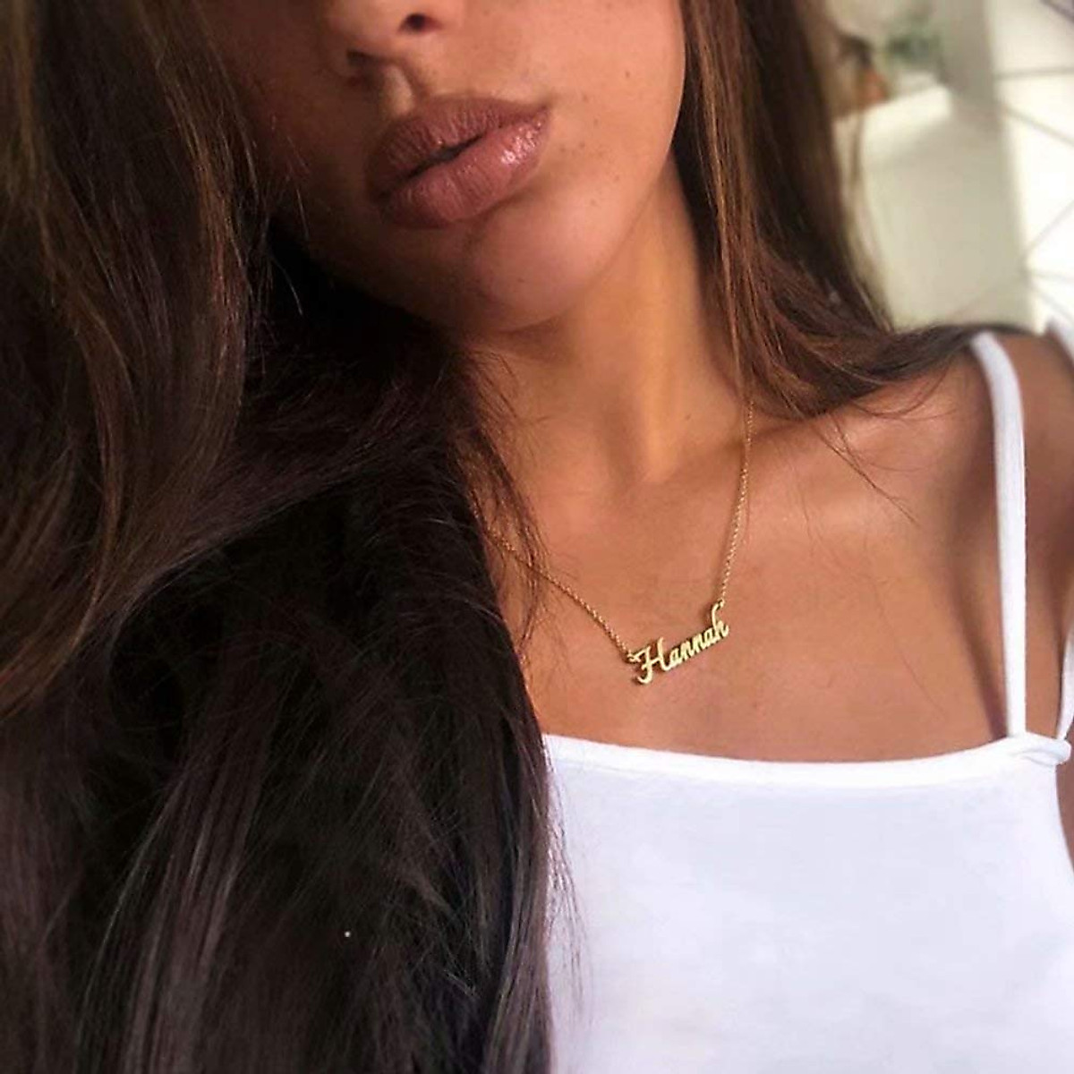 Turandoss Brittany Necklace, 14K Gold Plated Name Necklace Brittany Jewelry Gifts Gold Brittany Name Necklace for Women Jewelry Name Necklace Personalized