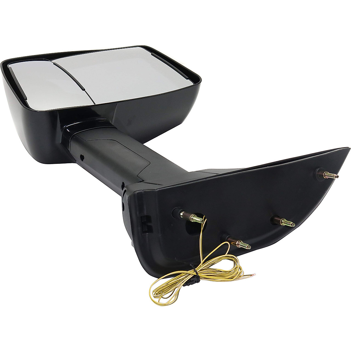 Kool Vue Mirror Set Compatible with 2003-2014 Ford E-150, 2003-2005 E-150 Club Wagon, 1992-2002 E-150 Econoline, Towing, Manual Adjust, Non-Heated, Paintable, Manual Folding, In-housing Signal Light