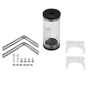 Wendry PC Water Cooling Reservoir, Computer Water Pump, Liquid Water Cooling Rasdiator Acrylic Cylinder Water Reservoir Kit Full Noise Reduction, Work Quietly Design