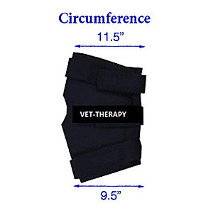Vet Therapy 107843 Therapeutic Fir Fleece Lined Neoprene Horse Hock Supports (Set of 2), Medium