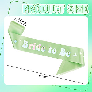 FineCheer Bride to Be Iridescent Sash Disco Themed Bachelorette Party Accessories Margs and Matrimony Margarita Martini Bridal Decorations Bachelorette Sash for Bridal Party Bridal Shower Decorations