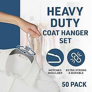 Lifemaster Velvet Non-Slip Hangers - 20 Pieces Non-Slip Coat Hanger Set with 360° Swivel Hook, Space-Saving, Sleek Design, Keep Closet Organized, Smooth Velvet Finish, Lightweight Construction - Gray