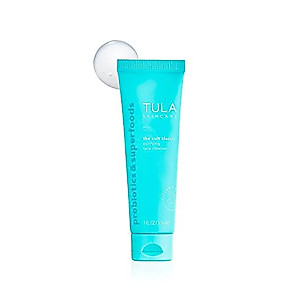 TULA Skin Care The Cult Classic Purifying Face Cleanser - Travel-Size, Gentle and Effective Face Wash, Makeup Remover, Nourishing and Hydrating, 1 oz.
