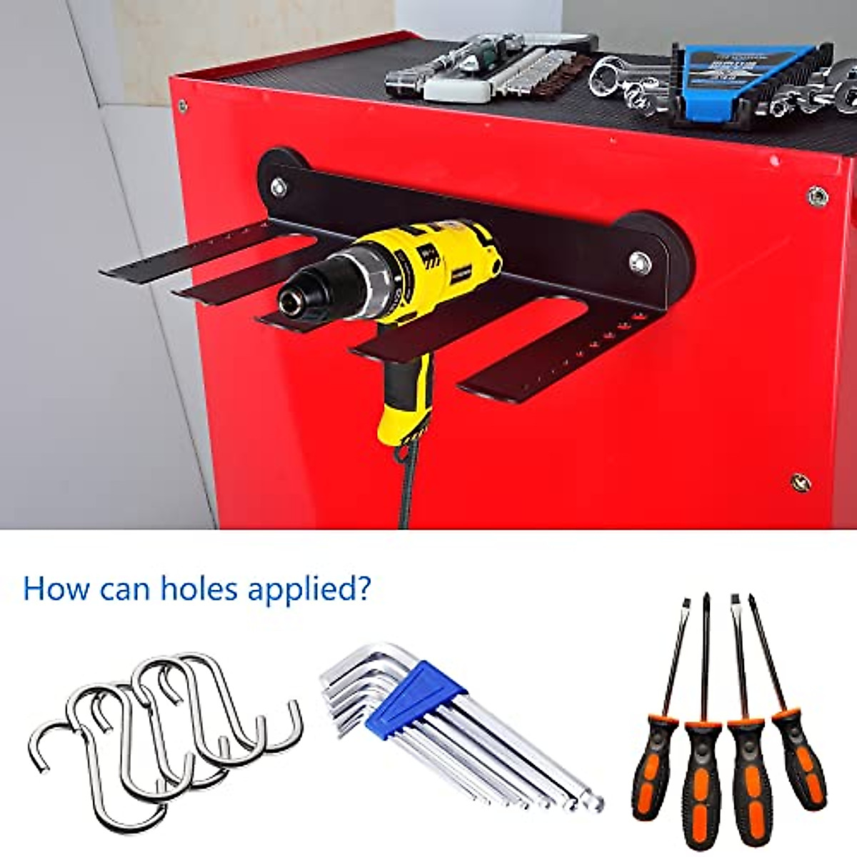 MUTUACTOR Power Drill Drivers Tool Holder,Magnetic Tool Holders,Garage Tool Storage Rack,Heavy Duty Floating Tool Shelf & Organizer,Stainless Steel Storage Organizer Holder,Perfect for Father’s Gift