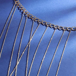 Chicque Sexy Body Chains Gold Belly Waist Chain Layered Bikini Body Jewelry Party Body Accessory for Women and Girls