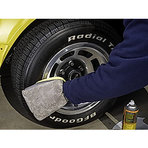 Jokari Extra Large Microfiber Auto Tire Scrubbing Mitt with Detachable Plastic Spray Shield to Protect Wheel Rims for a Perfect DIY Car Cleaning and Detailing Job. One Size Fits All Scrub Glove