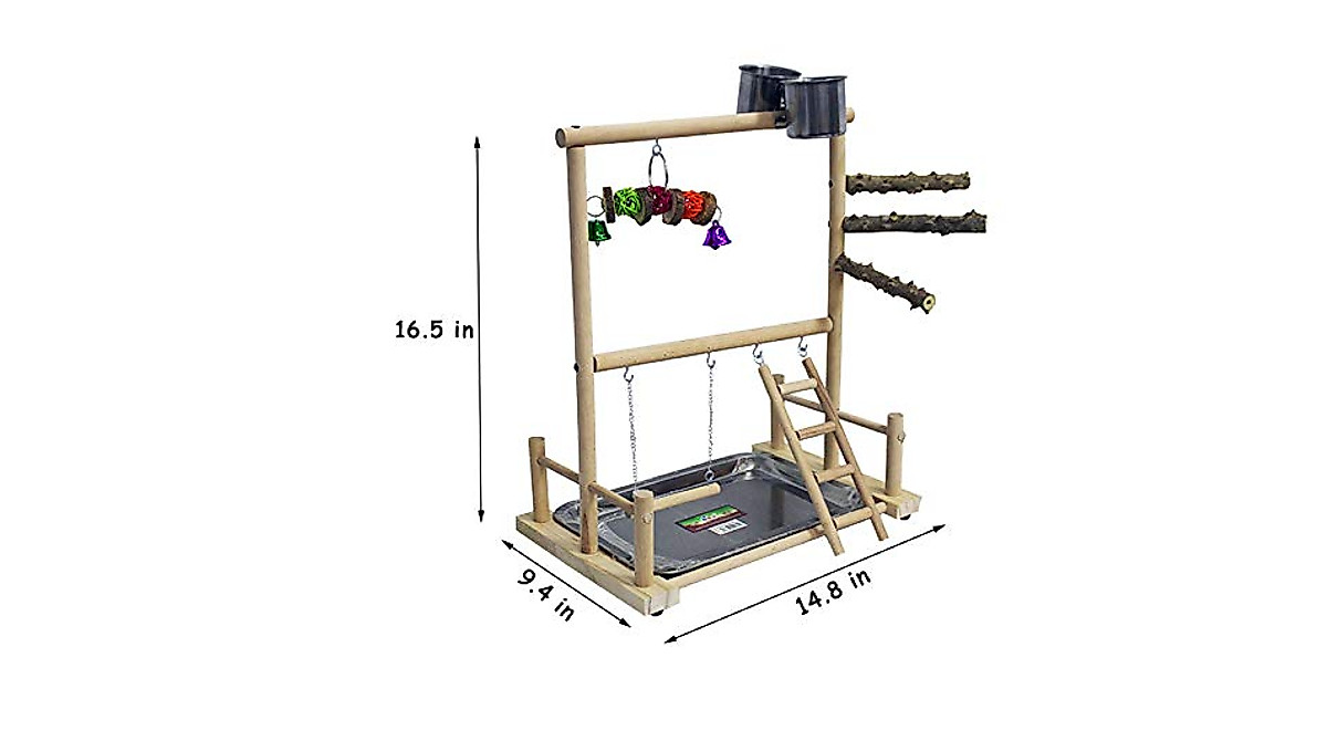 kathson Bird Play Stand for Small Birds - Safe & Fun