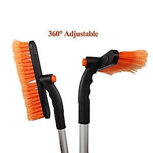 YunGuoGuo Car Snow Brush and Detachable Ice Scraper Extendable Snow Brush with Squeegee and Snow Mover for Car Auto SUV Truck Windshield Windows