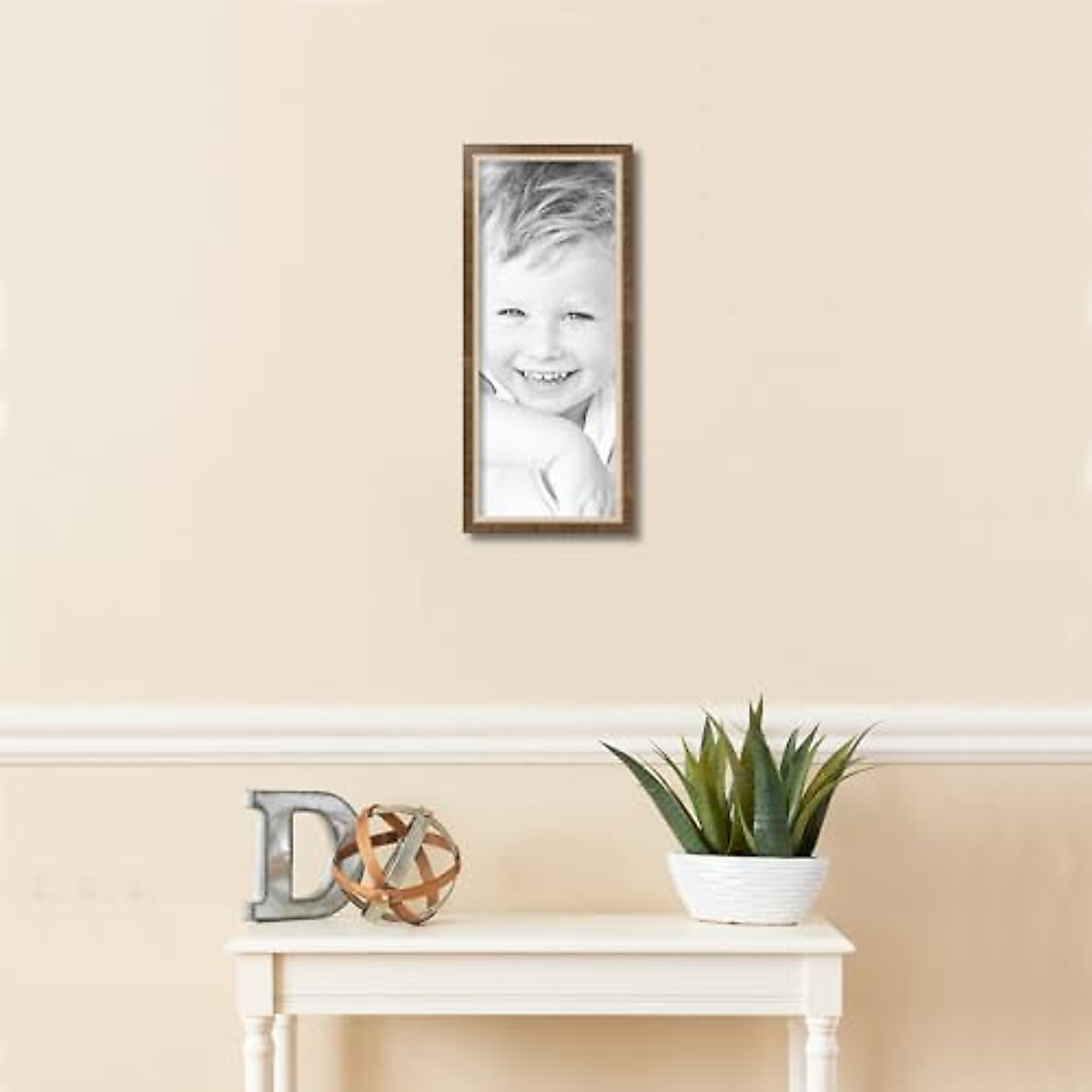 ArtToFrames 8x20 Inch Multi Picture Frame, This 0.94 Inch Custom Wood Poster Frame is Other - Comes with Foam Backing 3/16 inch and Regular Glass (FBPLE398402-8x20)