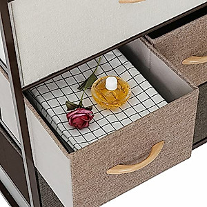 MAXCBD Nightstand Bedside Table Drawer Cabinet Storage Dresser Shelf Organizer Bins Cabinet Fabric Drawers Nightstands Protect Furniture Stand Boasts A Slim Storage Tower Dresser