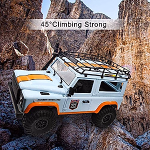 The perseids RC Cars Remote Control Truck RC Rock Crawler 1:12 2.4G 4WD Off-Road Racing Vehicle Semi Truck and Trailer Electric Hobby Grade RTR Toy for Kids Over 14 and Adults (MN-99 Blue)