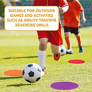 Tinideya 90 Pcs Poly Spot Markers 4.72 Inch Vinyl Poly Dots Non Slip Spot Marker for Gym Floor Marker Poly Spots for Gym Floor Soccer Basketball Speed Agility Training Classroom Org