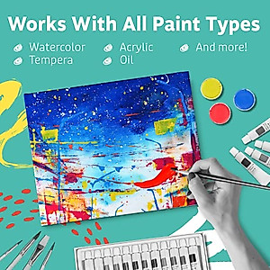 Artlicious Canvases for Painting - Pack of 12, 8 x 10 Inch Blank White Canvas Boards - 100% Cotton Art Panels for Oil, Acrylic & Watercolor Paint