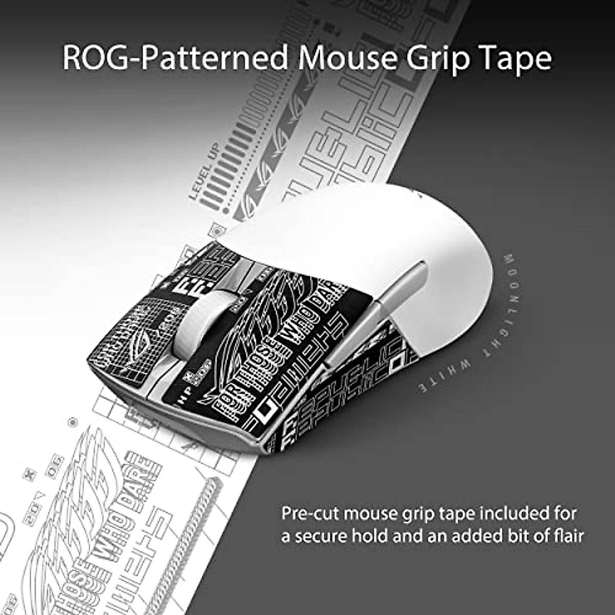Asus ROG Keris Wireless AimPoint Gaming Mouse, Tri-mode connectivity (2.4GHz RF, Bluetooth, Wired), 36000 DPI sensor, 5 programmable buttons, ROG SpeedNova, Replaceable switches, Paracord cable, White