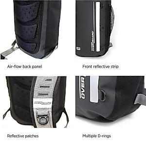 OverBoard Waterproof Classic Backpack, Black, 20-Liter