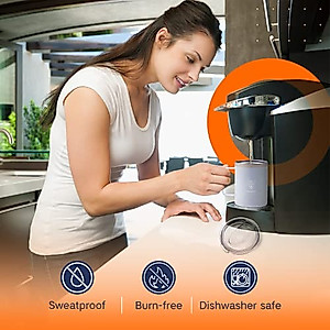 BRUNOSGOODS 12 OZ Coffee Mug, Vacuum Insulated Camping Mug with Lid, Double Wall Stainless Steel Travel Tumbler Cup, Coffee Thermos Outdoor, Powder Coated Mint