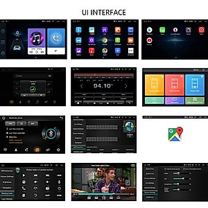 Hikity 10.1 Inch Android Car Stereo Touch Screen Double Din Car Radio WiFi Bluetooth GPS Navigation FM Radio Support Mirror Link for Android/iOS Phone, with 12 Led Lights HD Rear View Camera