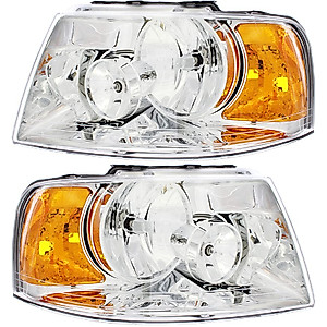 For Ford Expedition Headlights Lamps Set 2003 2004 2005 2006 Halogen Driver and Passenger Side