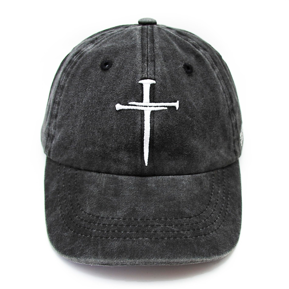 Christian Hats for Men Women Religious Cross Baseball Cap Jesus Adjustable Hat Pastor Gift for Men Gray
