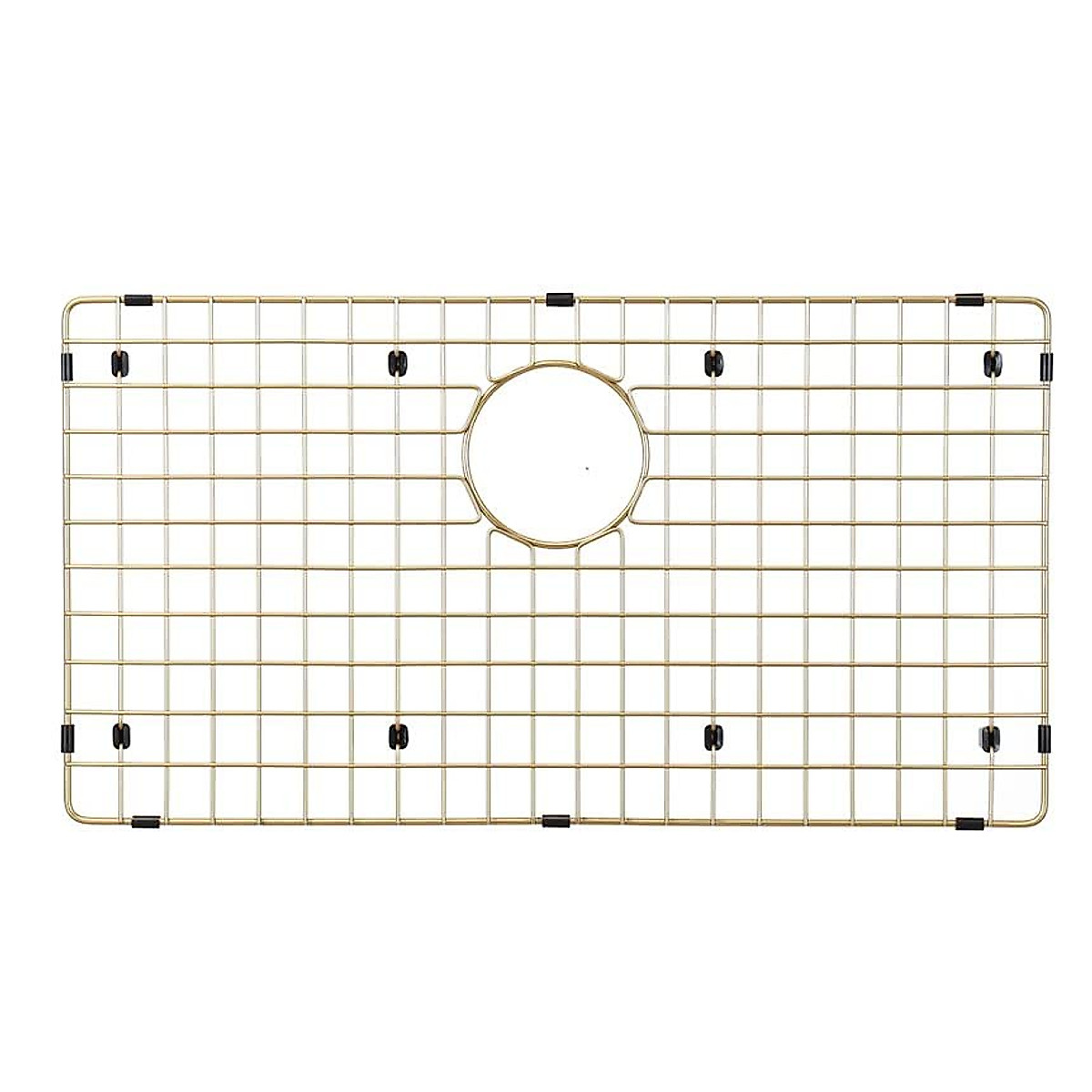Starstar Sinks Protector Matte Gold 304 Stainless Steel Kitchen Sink Bottom Grid, Rack (30 L x 17 W)