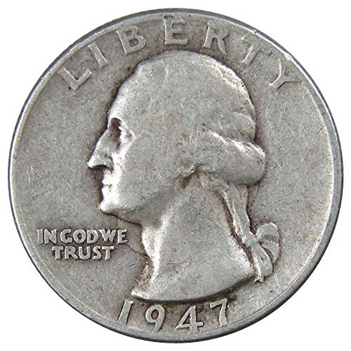 1947 Washington Quarter AG About Good 90% Silver 25c US Coin Collectible