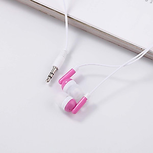 CN-Outlet Wholesale Bulk Earbuds Headphones 100 Pack for iPhone, Android, MP3 Player -Pink