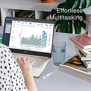 HP 14 Laptop for College Students, School, 14 Inch HD Display, Intel Celeron N4120, 8GB RAM, 192GB Storage (64GB eMMC + 128GB SD Card), Windows 11, 1 Year Office 365, Webcam, Rose Gold, PCM