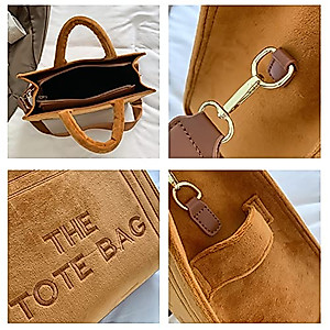 JQWYGB Work Tote Bags for Women - Trendy Personalized Oversized Leather Tote Bag Top-Handle Shoulder Crossbody Bags for Travel Work (Red)