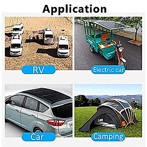 Paddsun 200W 12V Solar Panel Battery Charger Kit Monocrystalline PV Module for Car RV Marine Boat Caravan Off Grid System with 100A Charge Controller+Extension Cable