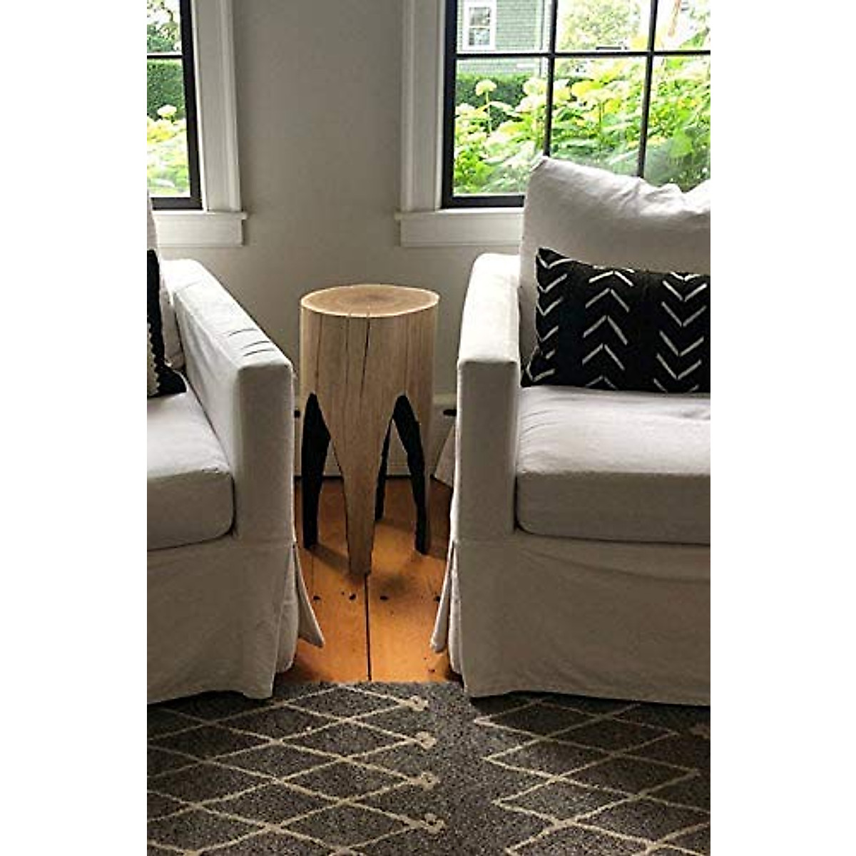 Ski Lodge Table, Rustic Nightstand, Barn Wood Furniture, Stump Table, Small Round Table