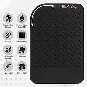 Heat Resistant Mat - Iron Mat - Curling Iron Holder - Silicone Heat Resistant Mat - Makeup Mat - Hot Tools Mat - Hot Tools Flat Iron Holder