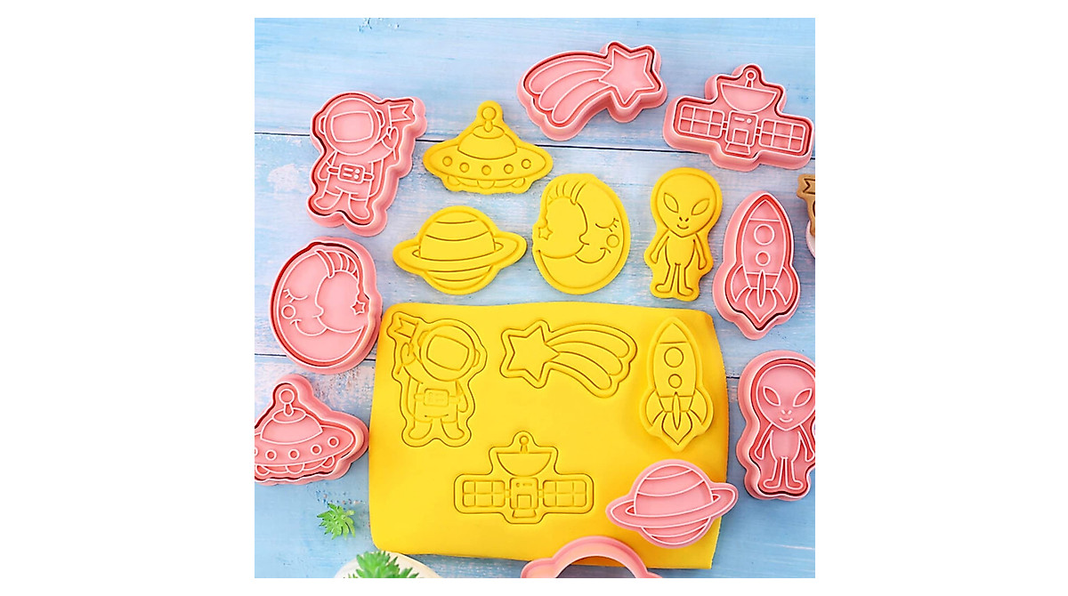 Crethinkaty Space Cookie Cutter Set - 8 Fun Shapes