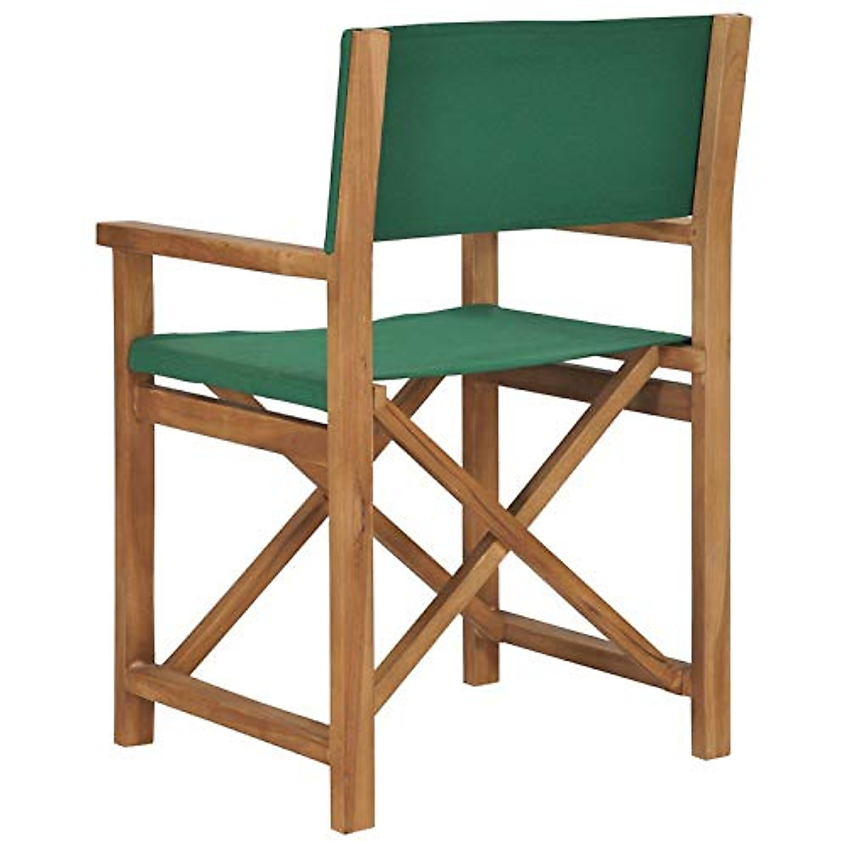 Tidyard 2 Piece Folding Director's Chairs Teak Wood Fabric Seat Portable Chairs for Camping, Balcony, Picnic, Fishing, Lawn, Outdoor Furniture 22.6 x 21.5 x 33.5 Inches (W x D x H)