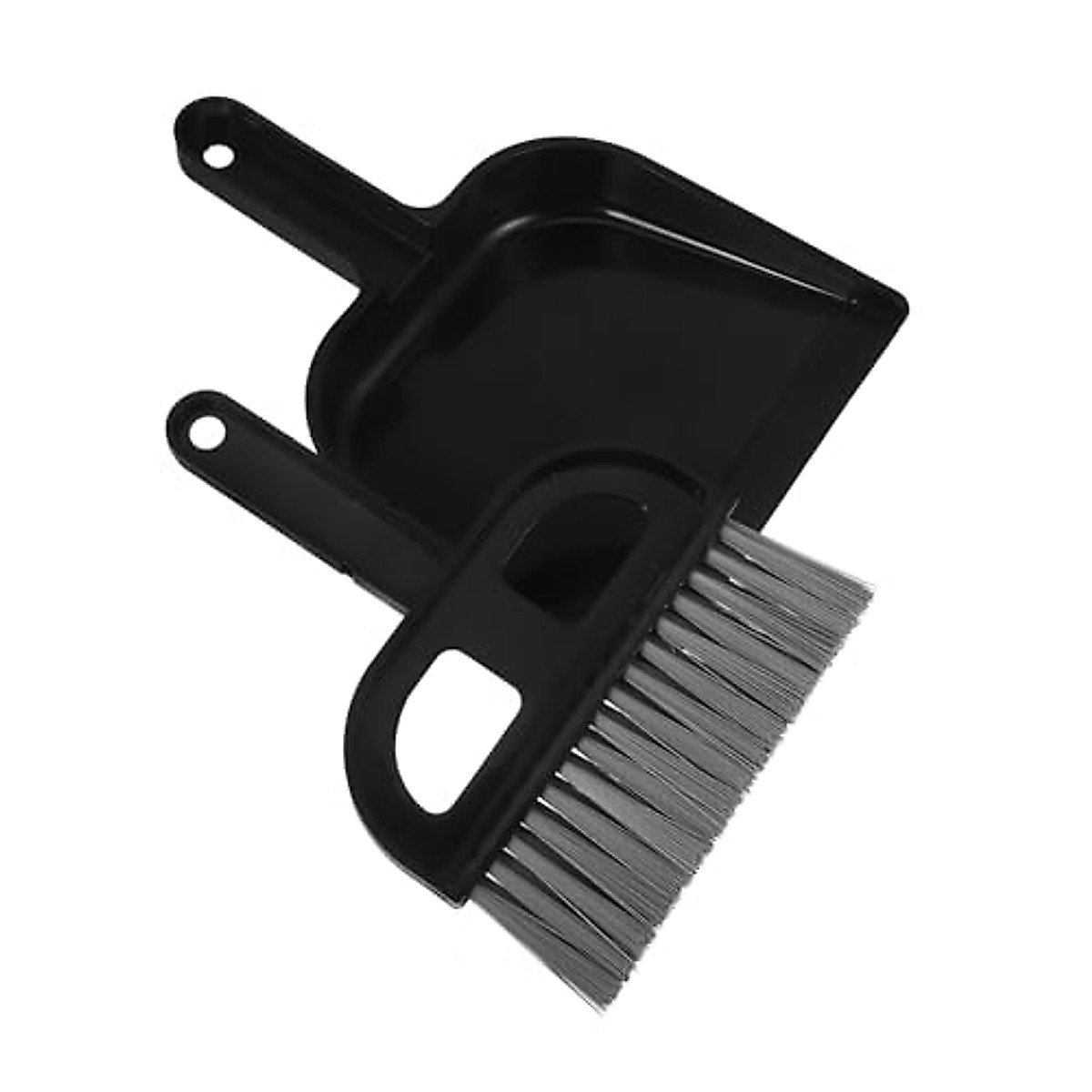 Luxshiny 1 Set Broom Dustpan Set Detailing Brush Cars Brooms Automotive Auto Car Desk Cleaner Brush Car Gaps Brush Cleaning Small Dustpan Multi-Function Whisk Broom Mini Broom Black Plastic