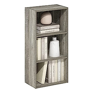 Furinno Luder 3-Tier Open Shelf Bookcase, French Oak