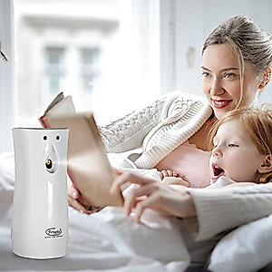 Air Fresheners Automatic Spray, FENGJIE Automatic Air Freshener Spray Dispenser, Compatible with Glade Air Wick 6oz/10oz Air Freshener Refills, Wall Mount/Stand for Home and Bathroom, White