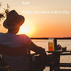 Glass Cups Bamboo Lids for Beer Can Glass 16oz, Drinking Glasses Beer Can Glasses Set of 4, Iced Coffee Cups, Beer Glass Cups, Beer Can Glass with Lids and Straw, Glass Cups with Lids and Straws