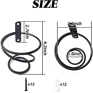 NSBELL 10PCS Spiral Wine Wall Holder, Metal Wall Mounted Wine Racks, Wine Bottle Display Holder, Wine Rack for Organizer and Storage