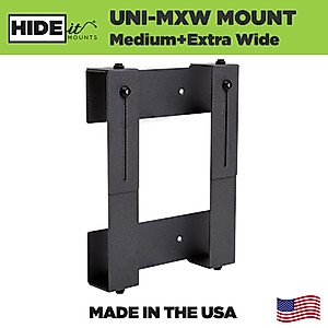 HIDEit Mounts Uni-MXW Mount - Patented in 2015, Made in USA - Adjustable Medium Extra Wide Device Wall Mount, Hide Your Cable TV Box, Video Game Consoles, Receivers, Cable Boxes, Gaming PCs and More