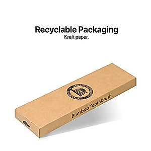 SeaTurtle Plant-Based Bristles, Bamboo Toothbrushes, Soft Natural Toothbrush for Adults, 4 Pack