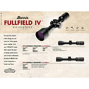 Burris Fullfield IV Hunting Rifle Scope, 3-12x42mm, Illuminated C4 Wind MOA Reticle