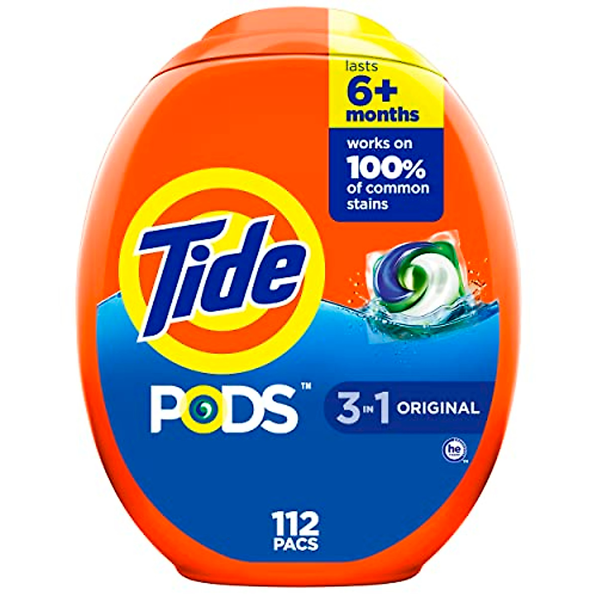 Tide PODS Laundry Detergent Original Scent, 112 count
