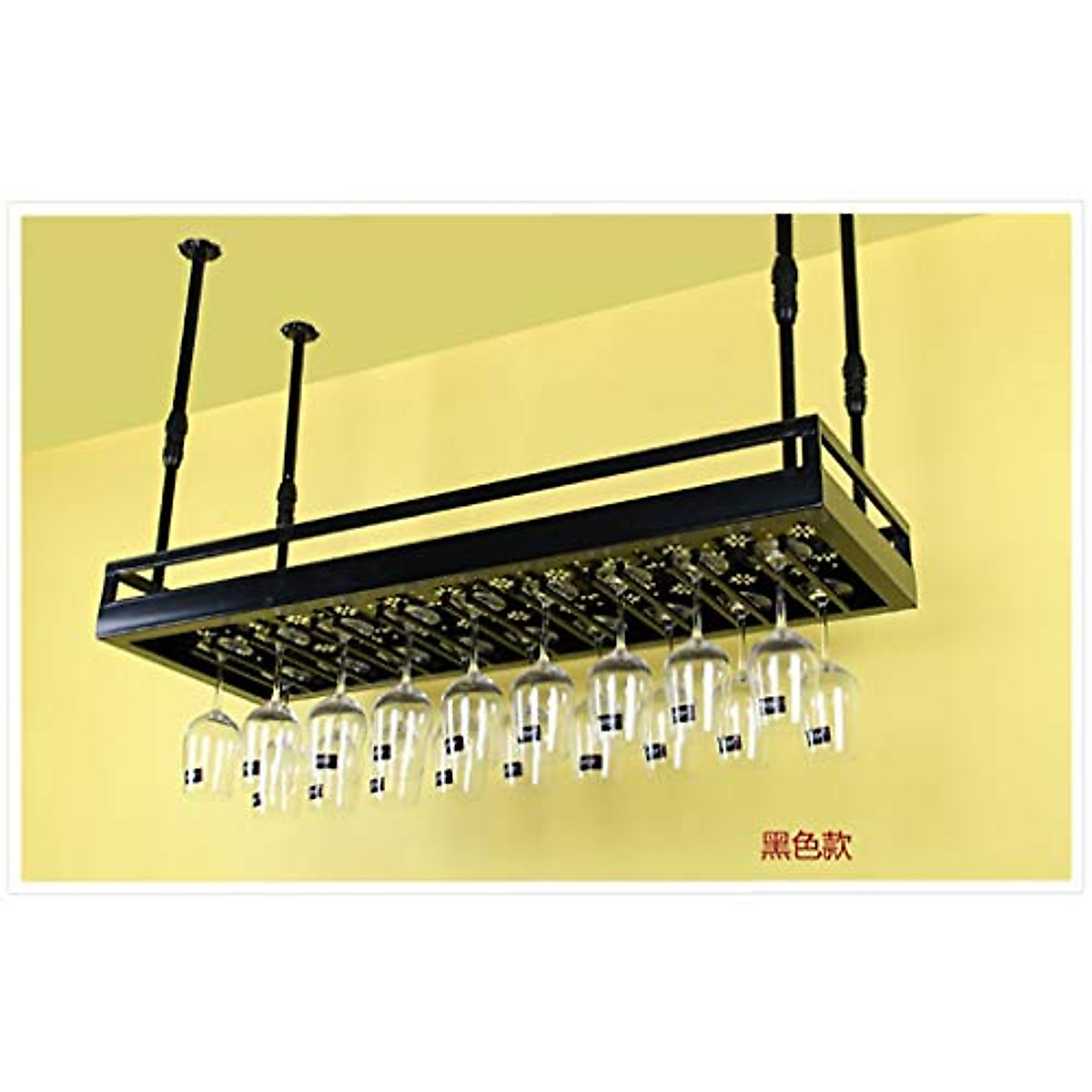 Wine Racks Metal Plug-in Wine Rack Creative Wrought Iron Wine Rack Hanging Wine Rack Wine Rack Shelf Goblet Holder Glassware Rack Decoration (Size : 80 * 35cm)