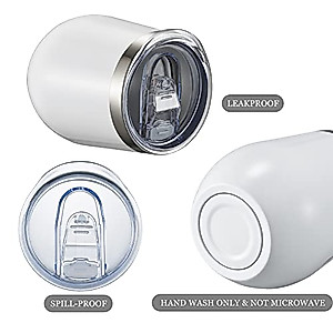 Valentines Day Gifts for Her, Happy Birthday Gifts for Girlfriend, Anniversary Romantic Gifts for Her, Funny Christmas Gifts for Girlfriend from Boyfriend - 12 oz Stemless Wine Tumbler with Lid