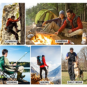 AKARMY Men's Lightweight Hiking Pants, Outdoor Quick Dry Ripstop Cargo Pants, Multi-Pocket Camo Casual Work Pants HY3355 CP Camo 36