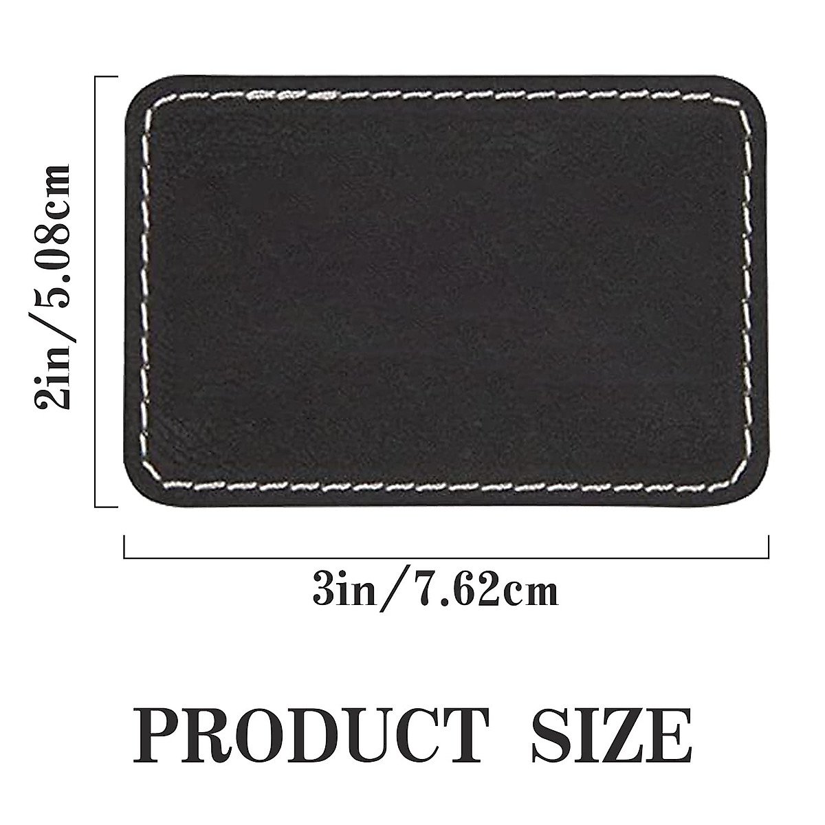 Black Leather Patches for Hats,Blank Laser Engraving Leatherette Sheets,Laserable Engrave Faux Leather with Adhesive Heat Press/Transfer Iron-on(30 Pcs/Rectangle/3 inch×2 inch)