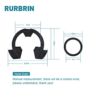 RURBRIN (4+4PCS) 1" Water Softener Clips and O-Rings kit Fit for GE/Kenmore Eco-Pure Eco-Water Sears North Star Softeners, Replace Parts 7337589 and 7170262