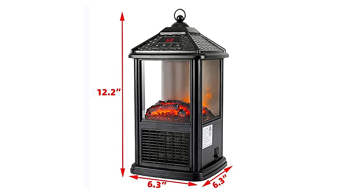Portable Electric Fireplace with 3D Flames - Compact Indoor Heater