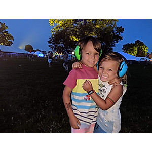 Walker's Youth Children’s Low Profile Lightweight Padded Headband Adjustable Folding Noise-Reducing Hearing Protection Earmuffs, Highlighter Yellow